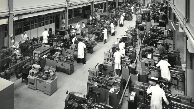 Installation of 180 machines in the 1950s | Beck & Pollitzer